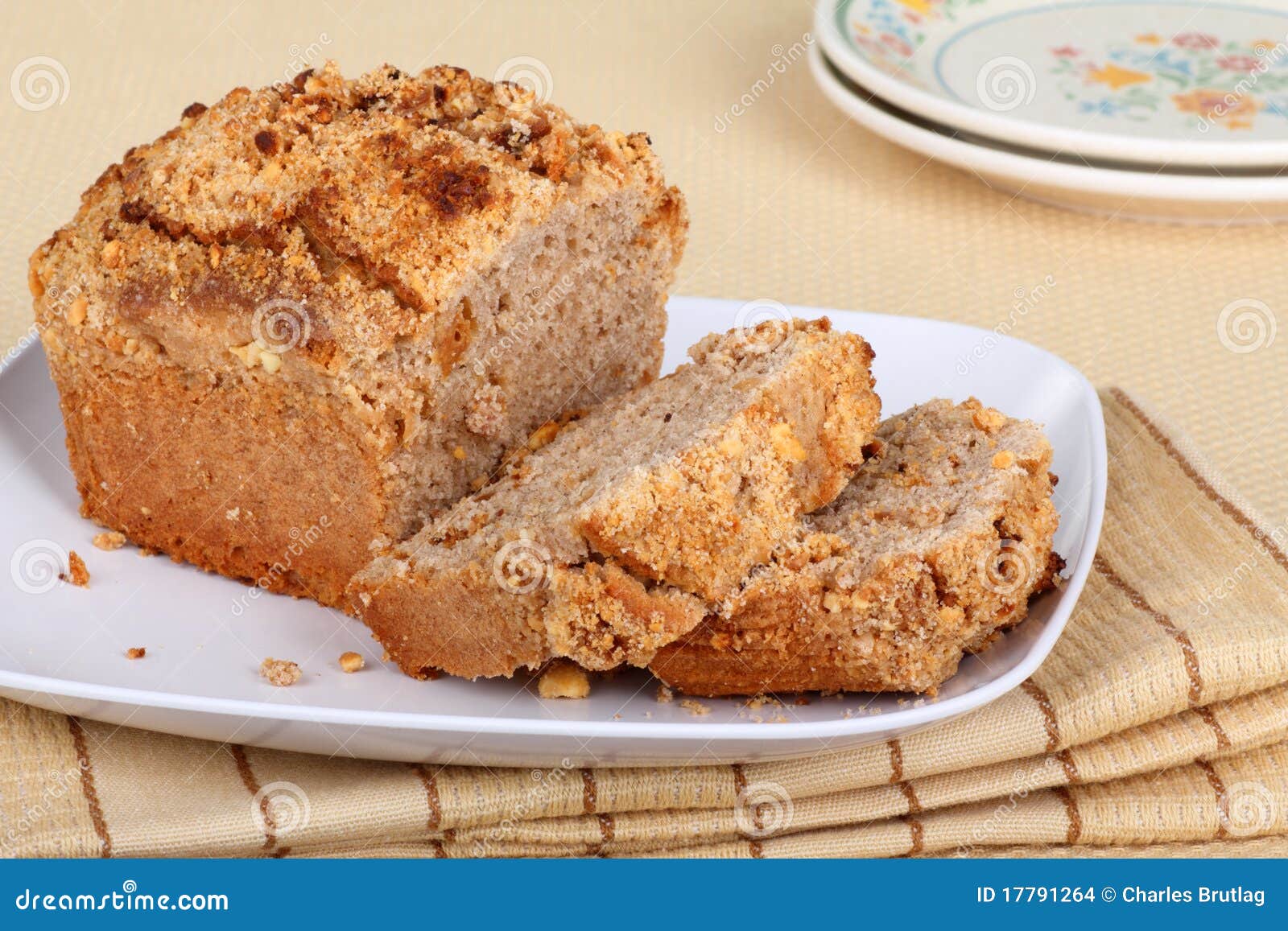 Dessert Bread stock photo. Image of plate, slice, snack - 17791264