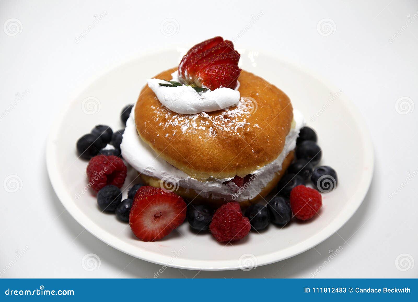 Dessert Burger stock image. Image of sweets, filled - 111812483