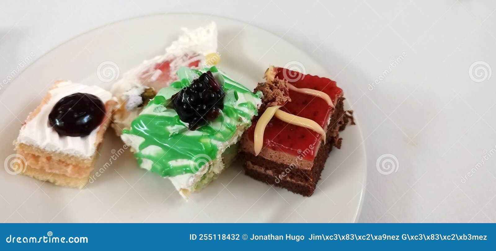 Dessert cakes samples stock photo. Image of pieces, left - 255118432