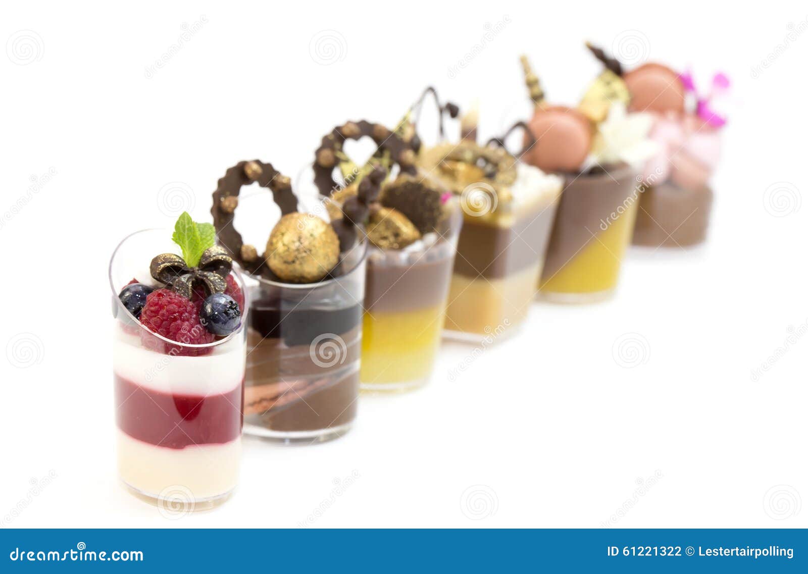 Dessert Canapes stock photo. Image of green, french, gourmet - 61221322