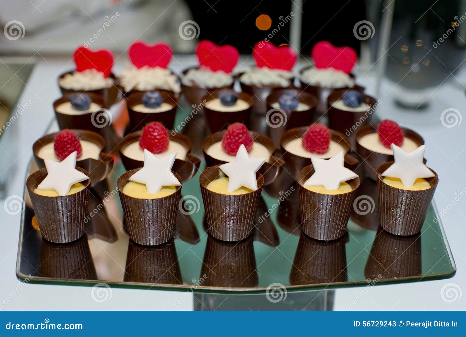Dessert with Chocolate Covered and Sugar Topping Stock Image - Image of ...