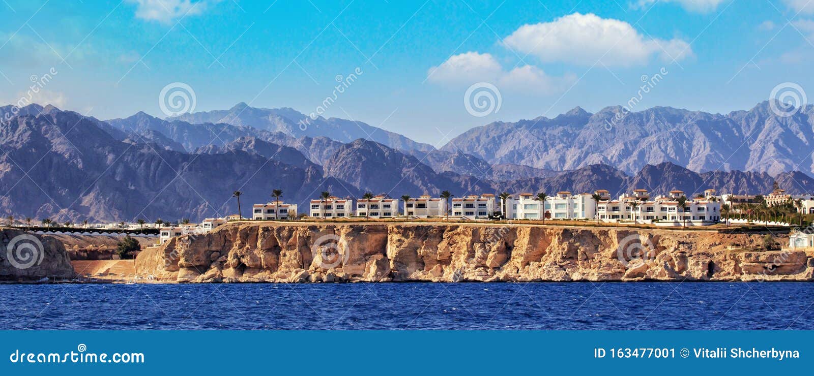 Dessert Coast of Sharm El Sheikh, Egypt. Blue Sky with Clouds Stock ...