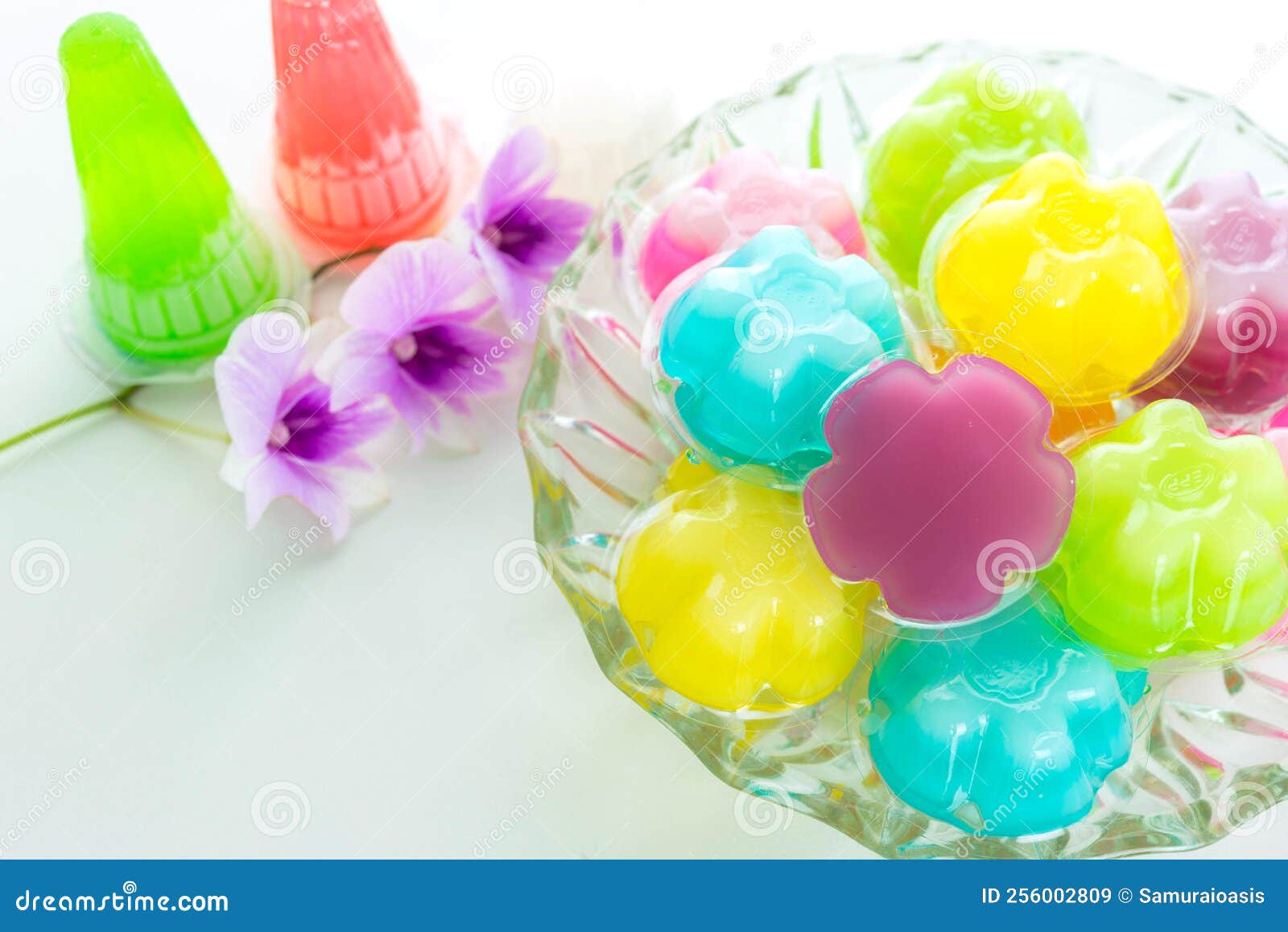 Dessert Coconut Jelly Colorful, Thai Dessert Colorful,sweet Candy Stock ...