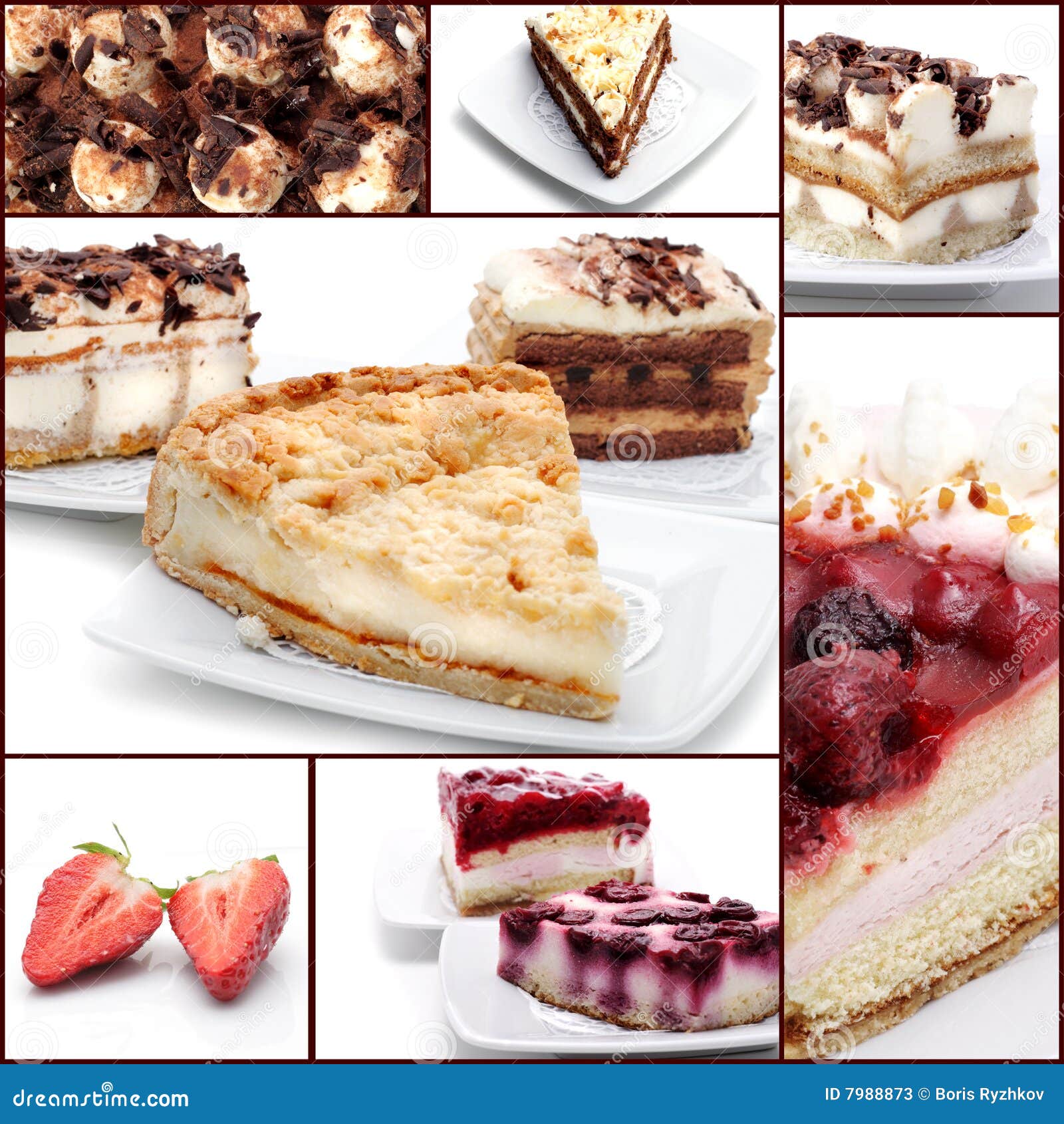 Dessert Collage stock image. Image of isolated, food, group - 7988873