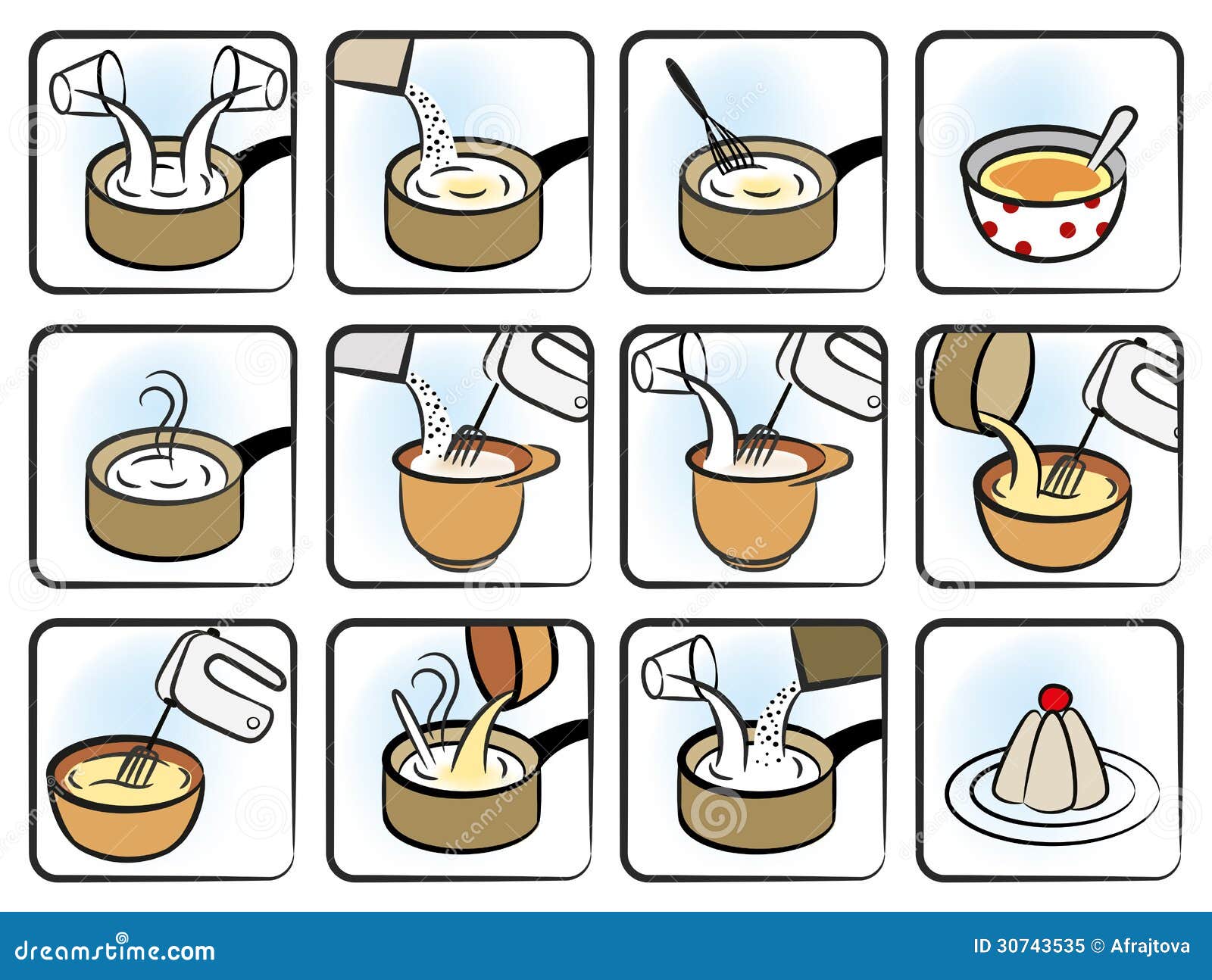 Dessert Cooking Icons stock vector. Illustration of restaurant - 30743535