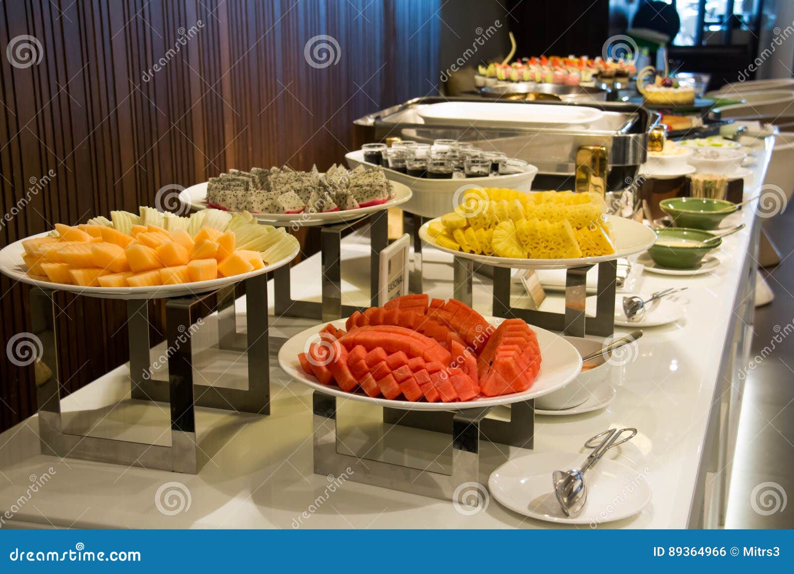 Dessert Corner at a Buffet Restaurant Stock Photo - Image of gourmet ...