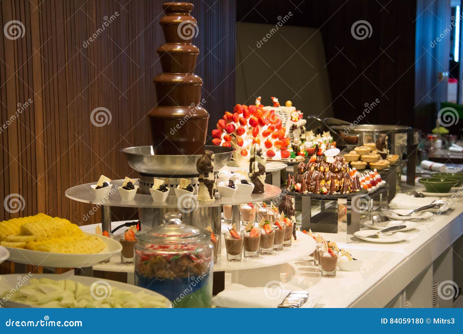 Dessert Corner at a Buffet Restaurant Stock Photo - Image of desserts ...