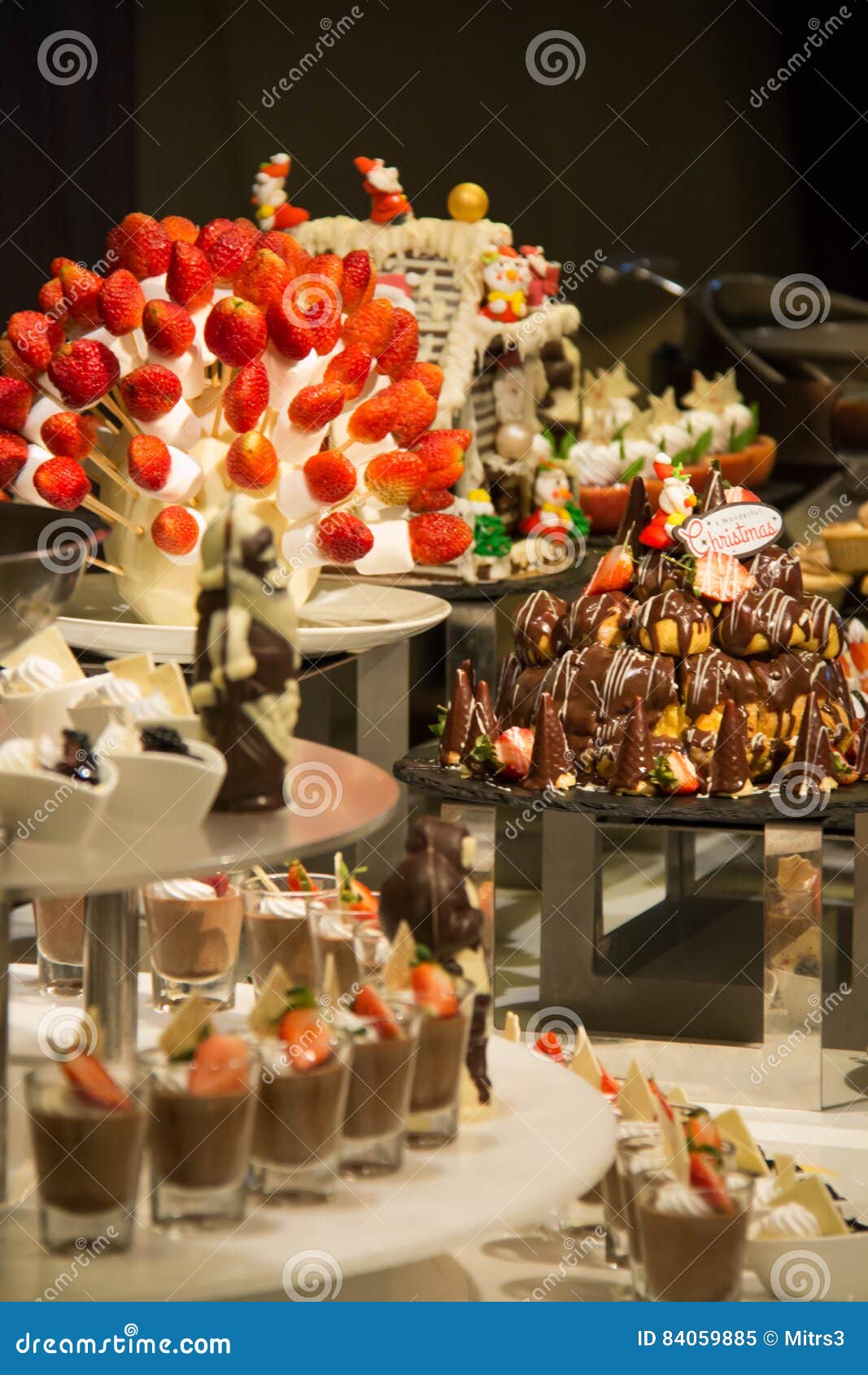 Dessert Corner at a Buffet Restaurant Stock Image - Image of sweet ...