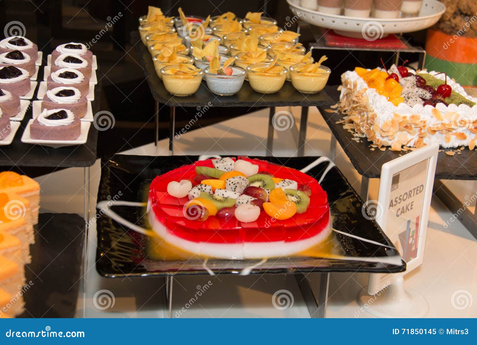 Dessert Corner at a Buffet Restaurant Stock Image - Image of pastry ...