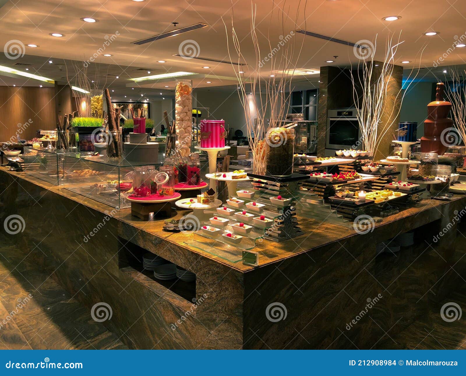 Dessert counter stock photo. Image of baking, cold, cakes - 212908984