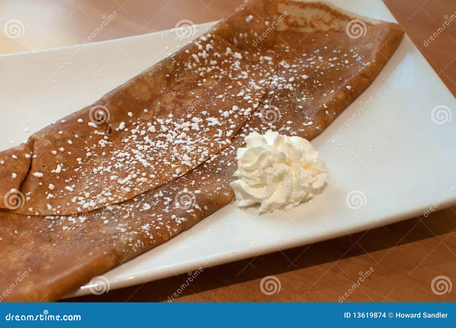 Dessert Crepe stock photo. Image of dessert, cream, food - 13619874