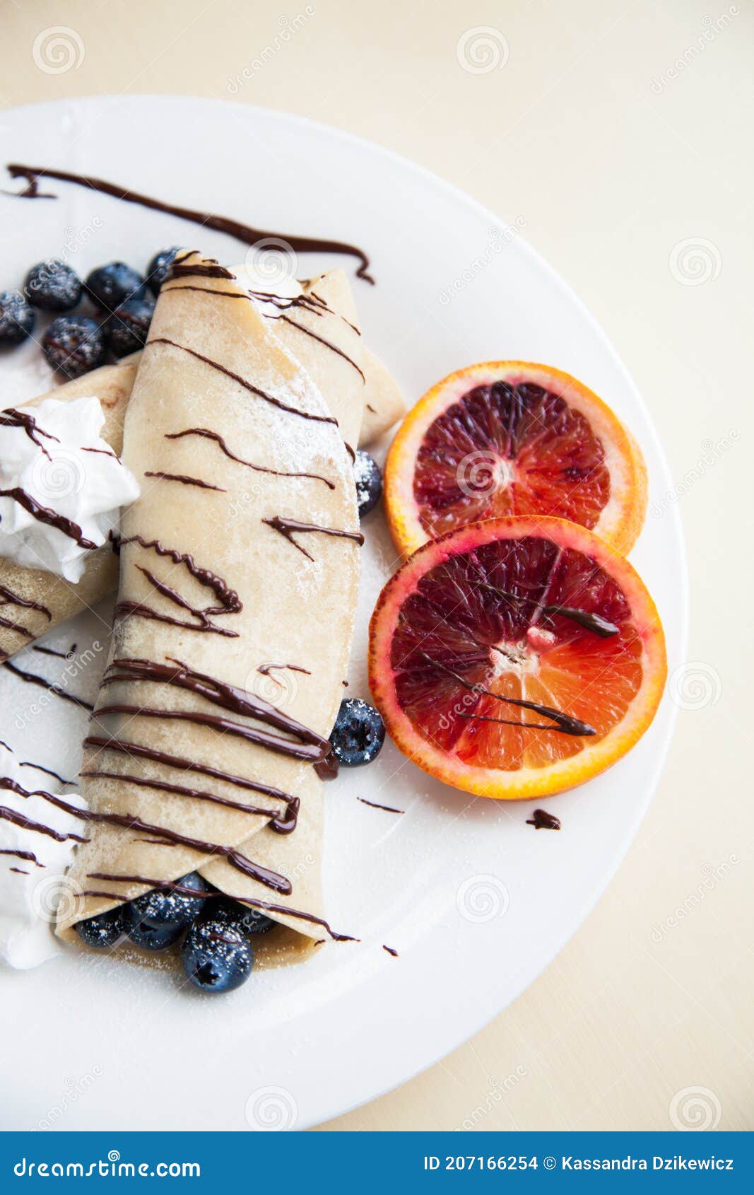 Dessert Crepes stock photo. Image of fresh, delicious - 207166254