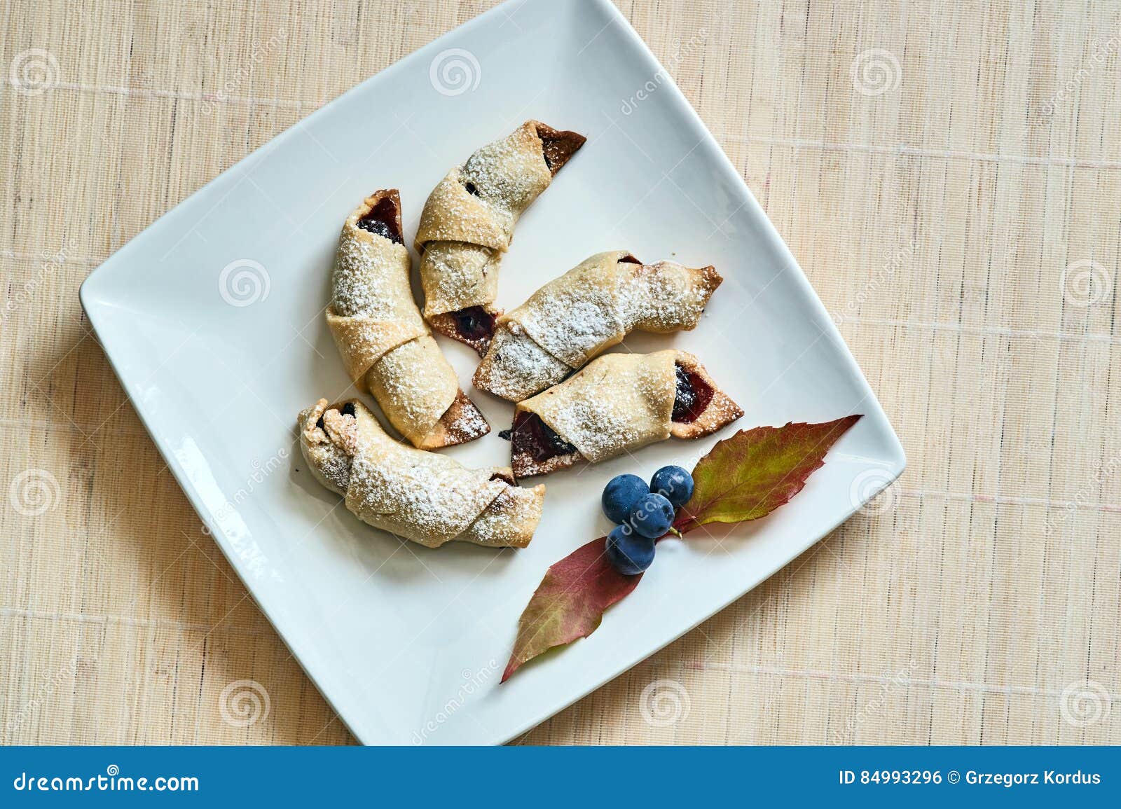 Dessert Croissants Sprinkled with Sugar Stock Photo - Image of stuffed ...