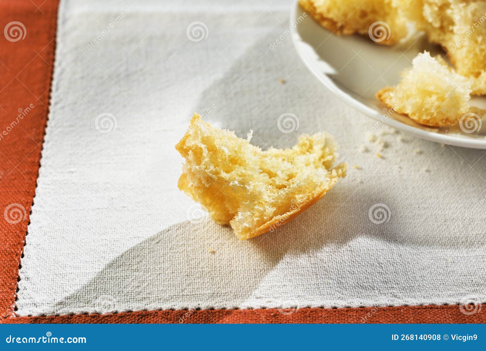 Dessert crumb on table stock photo. Image of tasty, closeup - 268140908