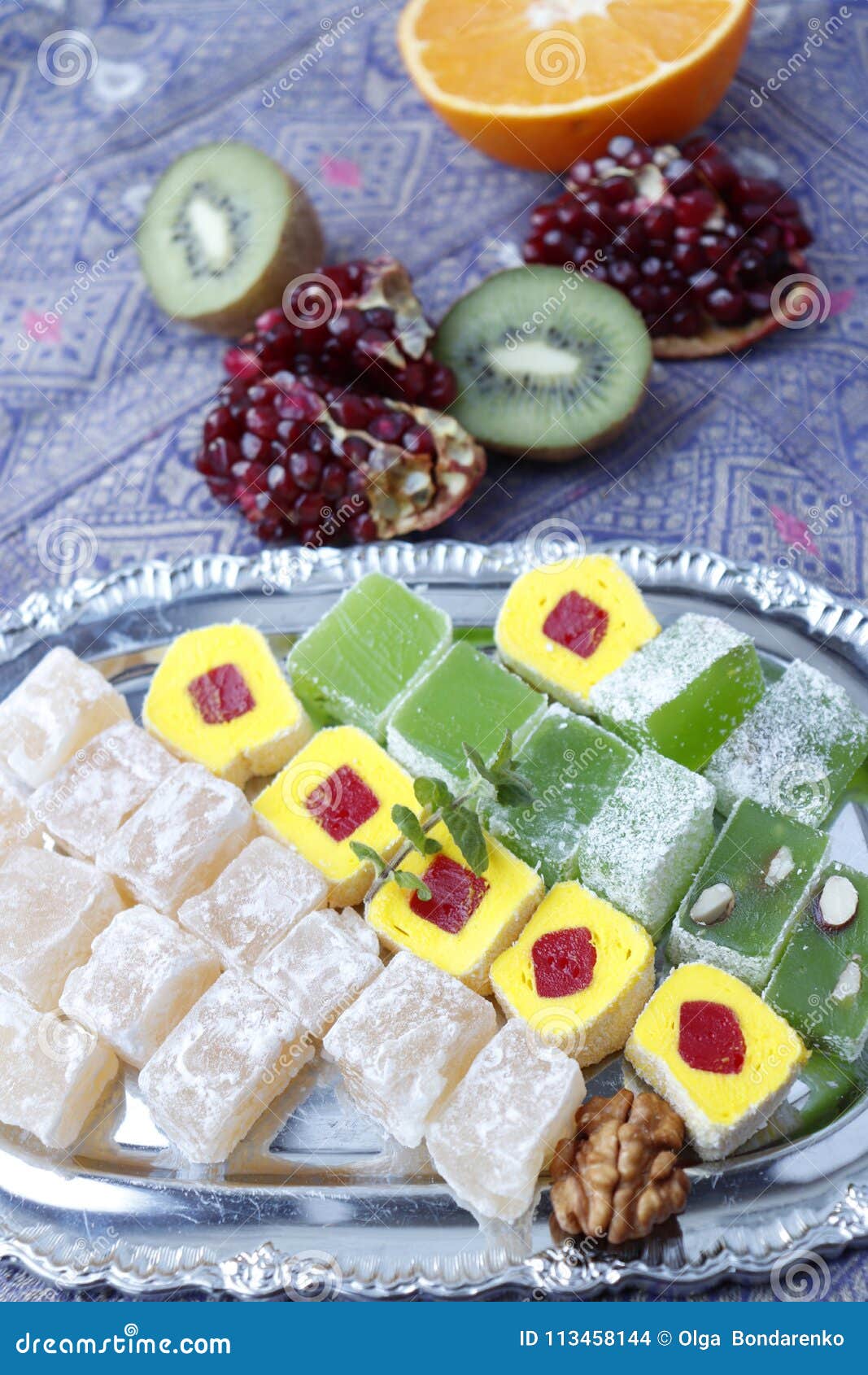 Dessert, Dolci Turchi Lukum Di Rahat Fotografia Stock - Immagine di ...