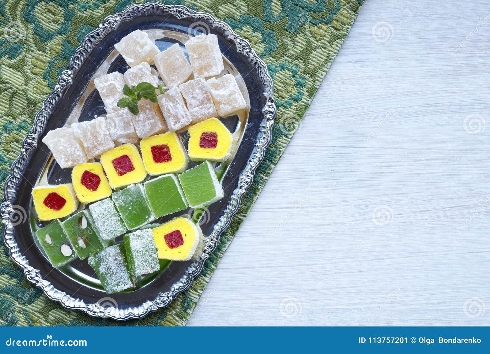 Dessert, Dolci Turchi Lukum Di Rahat Immagine Stock - Immagine di verde ...