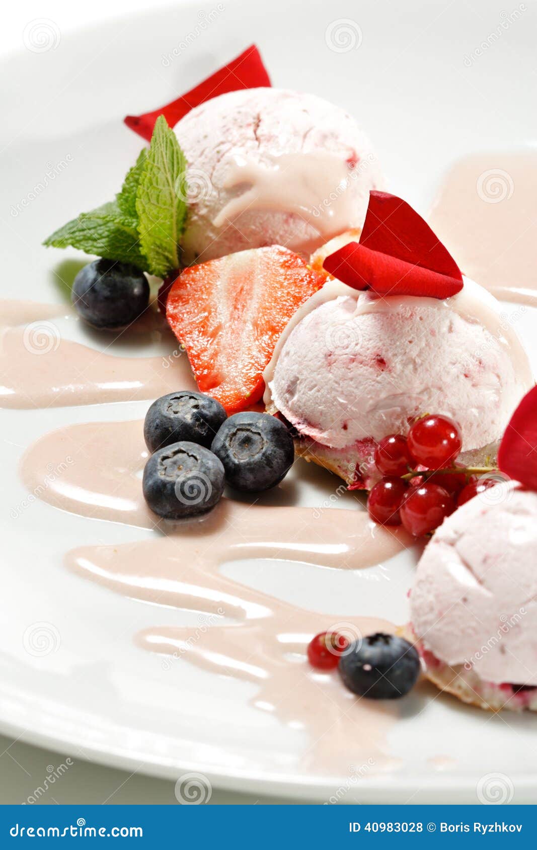 Dessert - Fruit Mousse stock photo. Image of petal, elegance - 40983028
