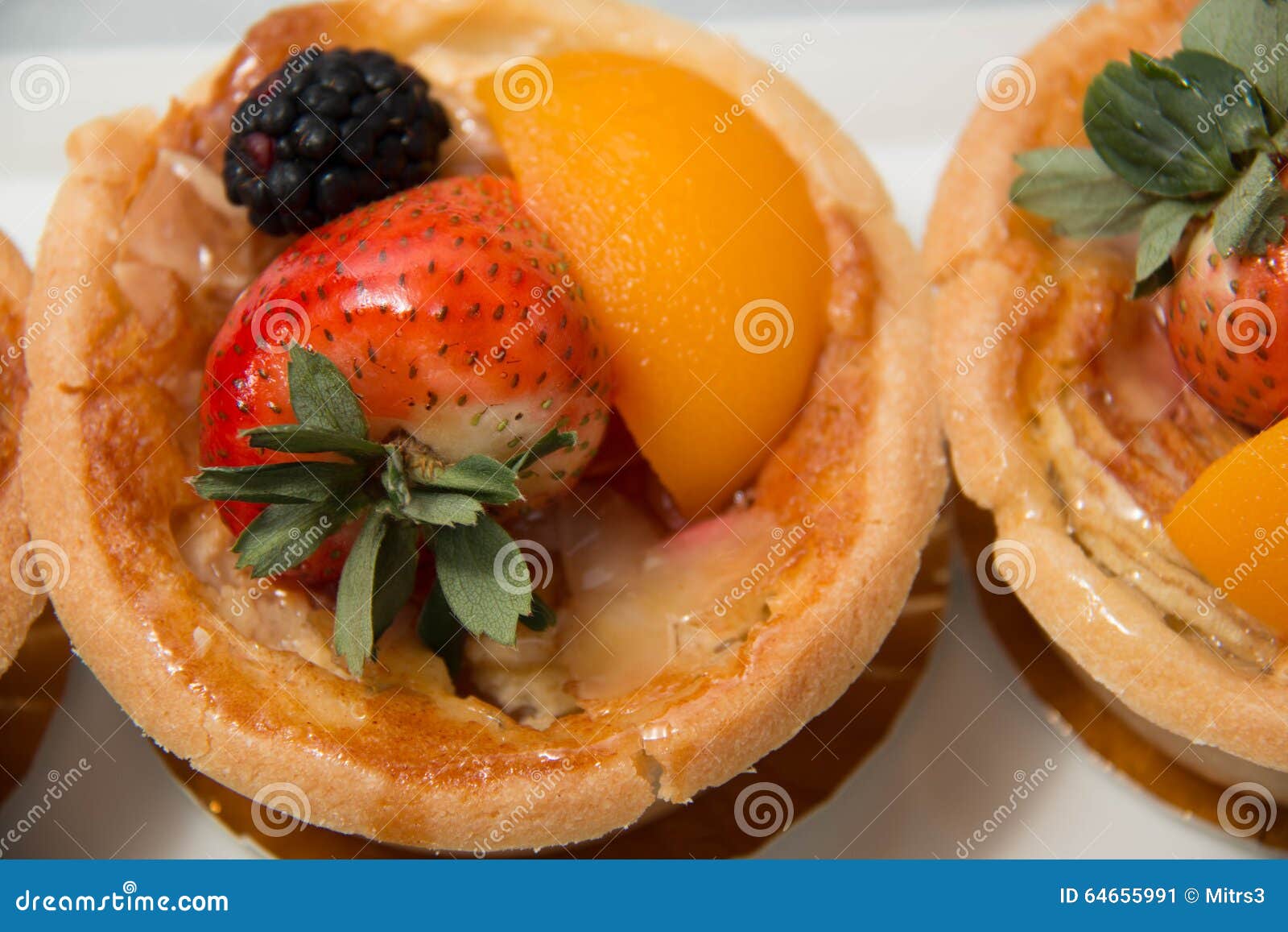 Dessert Fruit Tart Assorted Tropical Fruits Stock Image - Image of ...