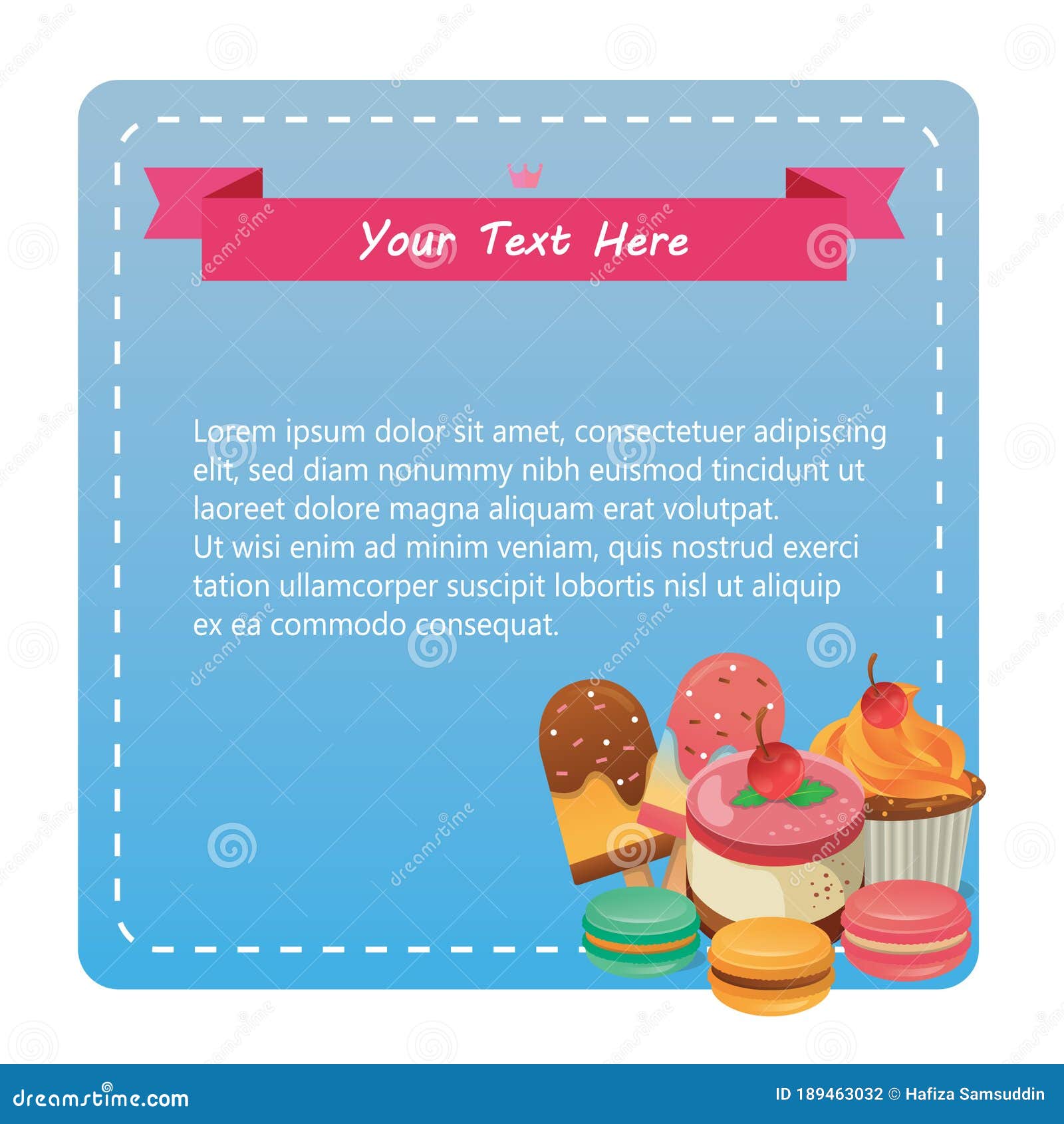 Dessert Infographic. Vector Illustration Decorative Design Stock Vector ...
