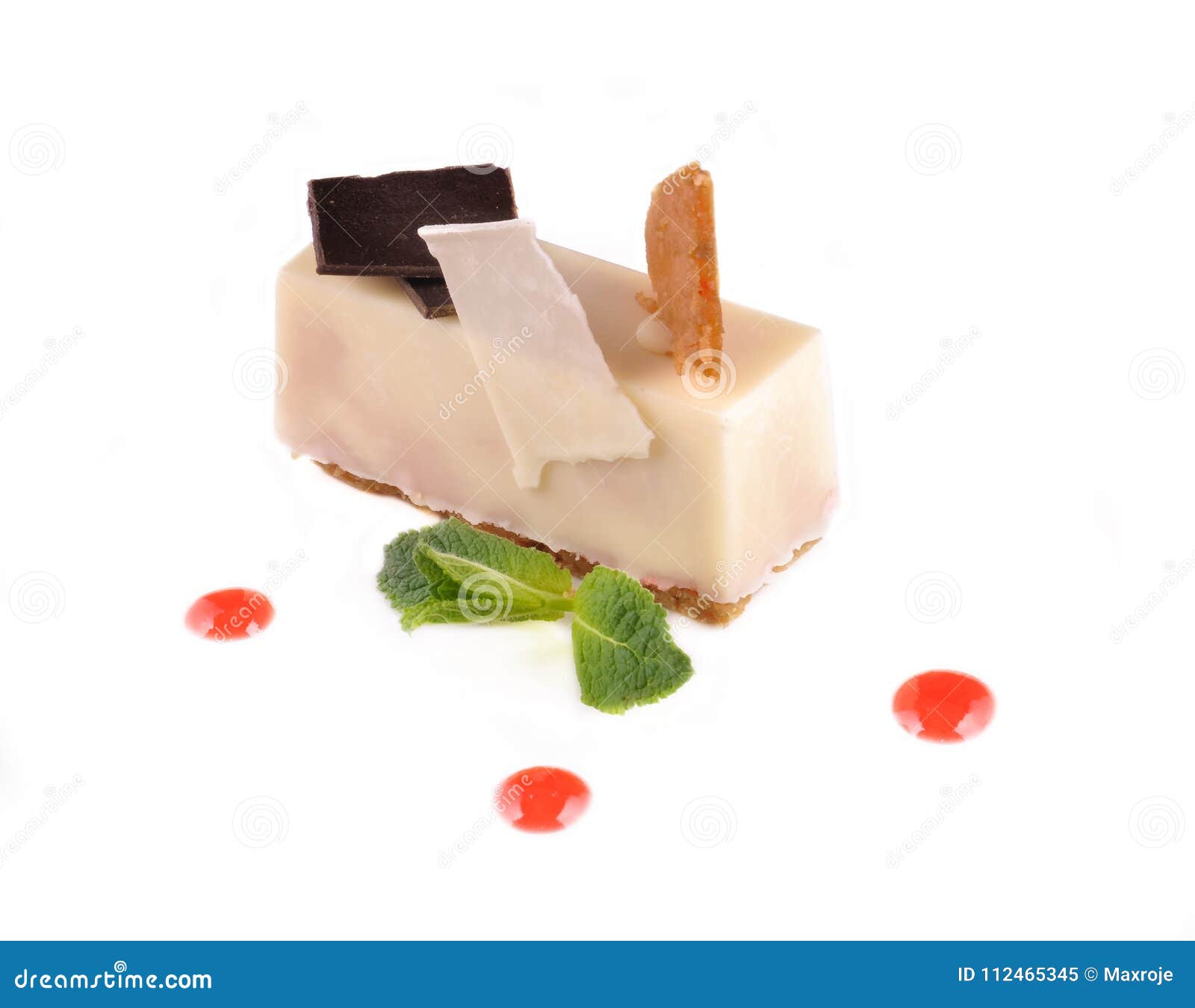 Dessert on a White Background Stock Image - Image of diet, cream: 112465345