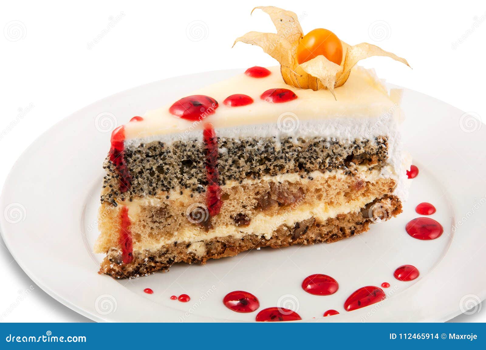 Dessert on a White Background Stock Photo - Image of creamy, food ...