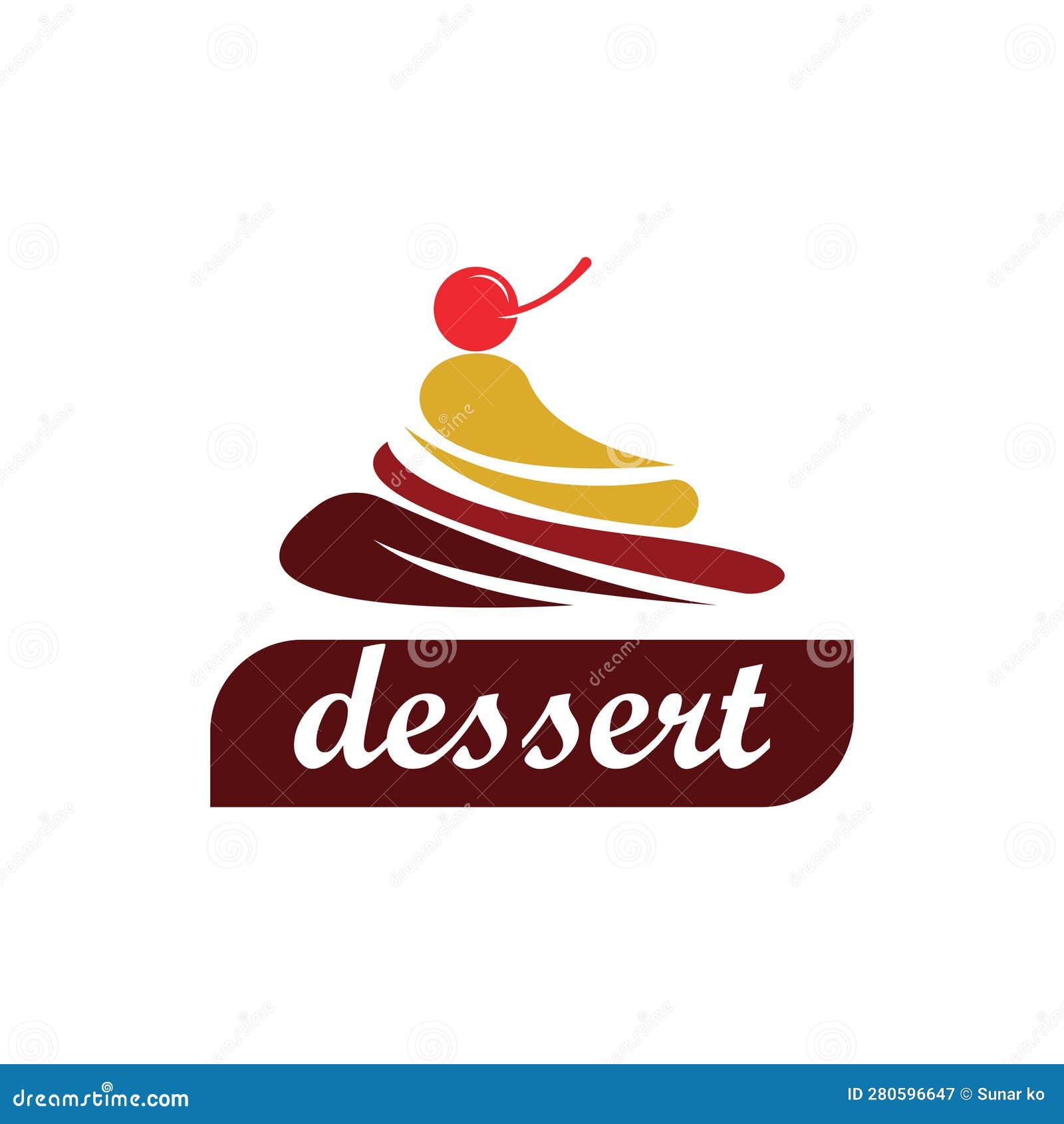 Dessert Logo Design Vector Icon Illustration Template Stock Vector ...