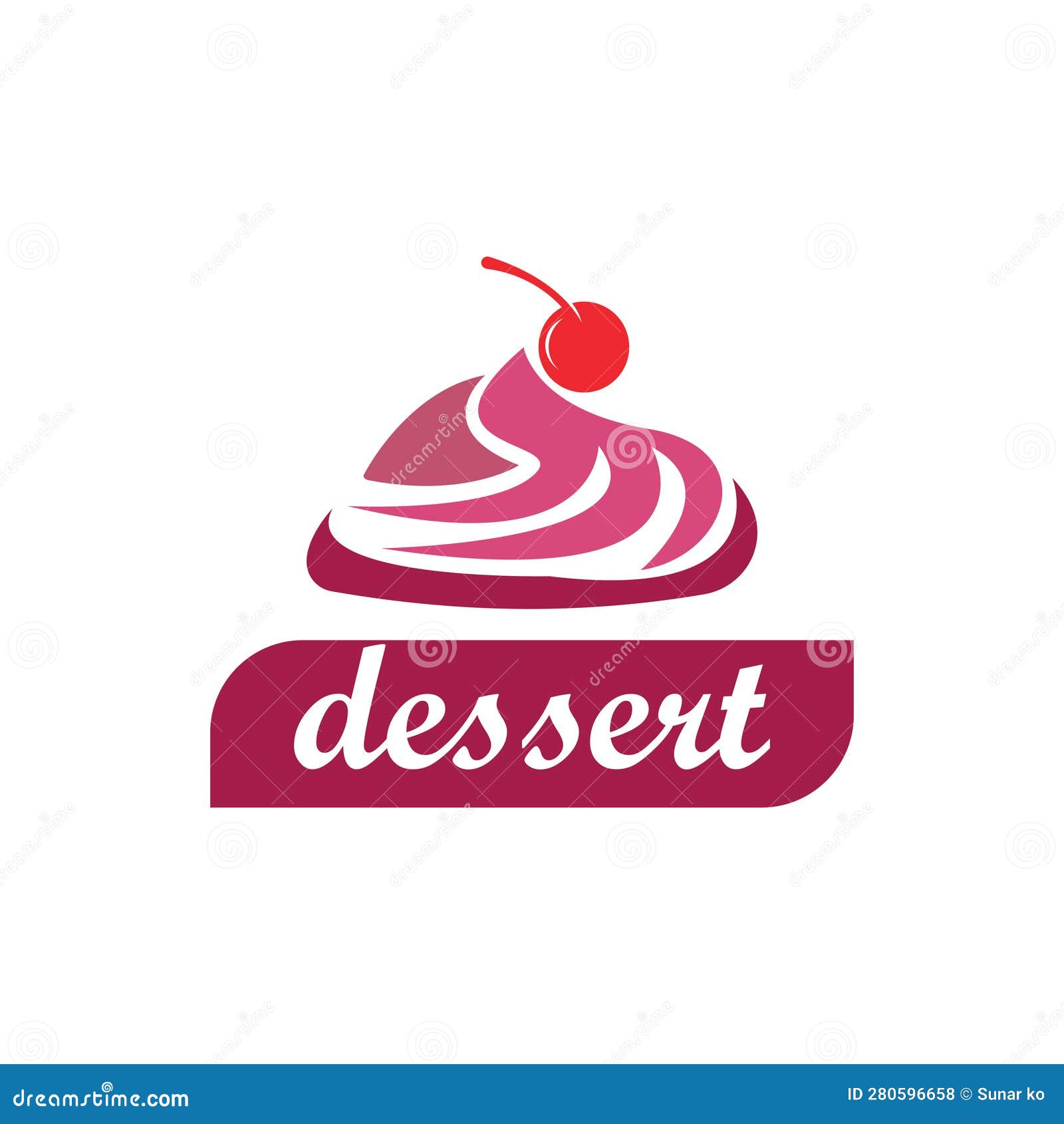 Dessert Logo Design Vector Icon Illustration Template Stock Vector ...