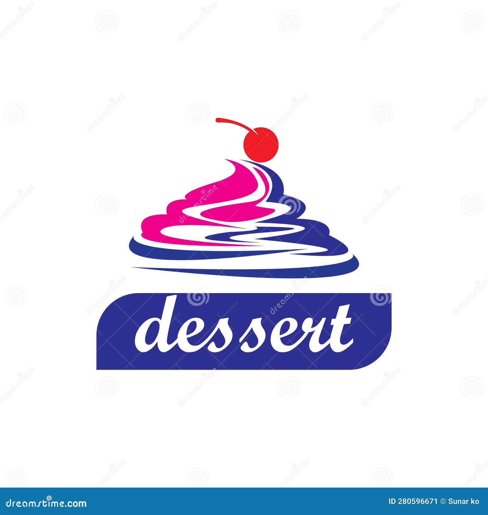 Dessert Logo Design Vector Icon Illustration Template Stock Vector ...