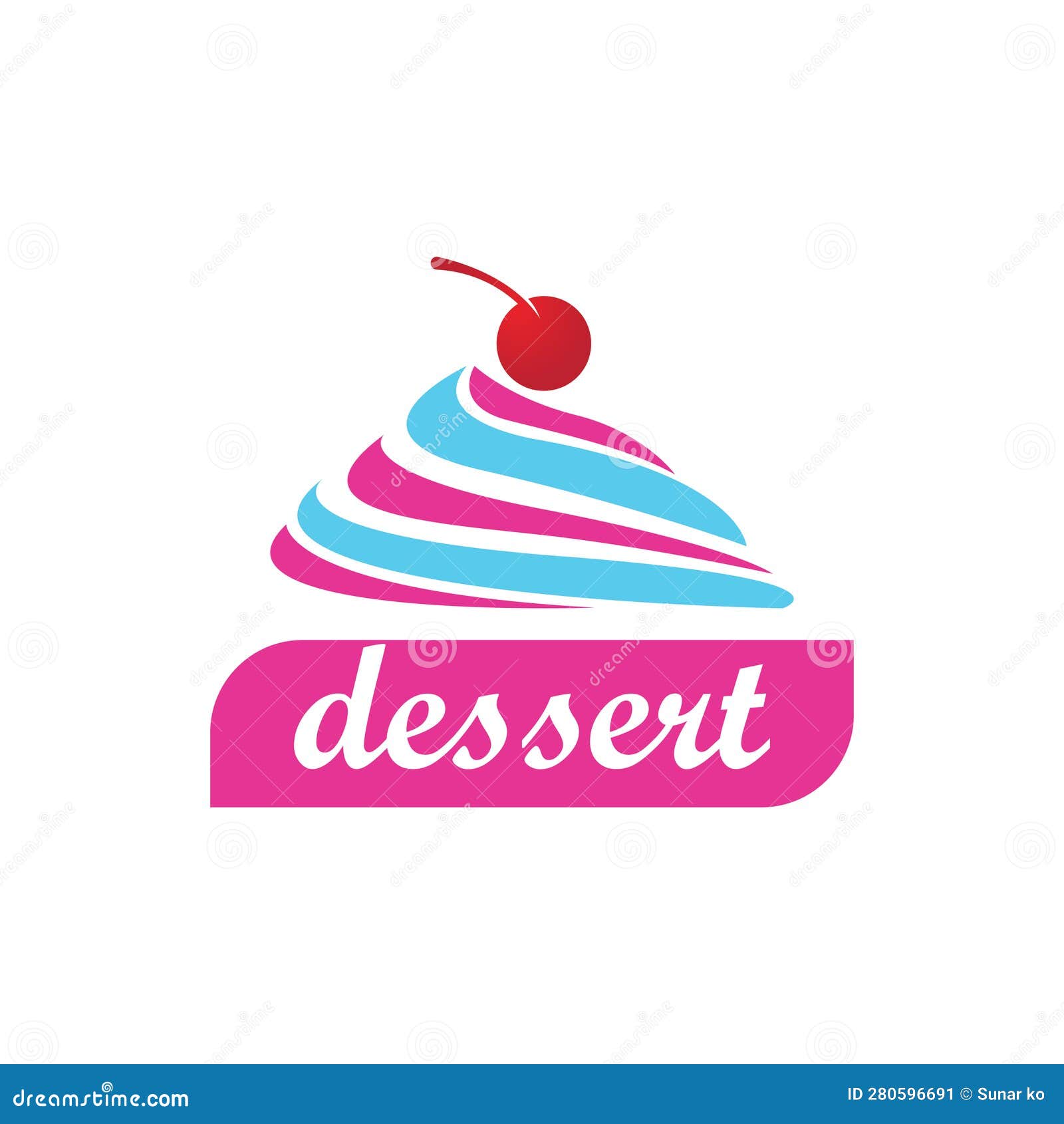 Dessert Logo Design Vector Icon Illustration Template Stock Vector ...