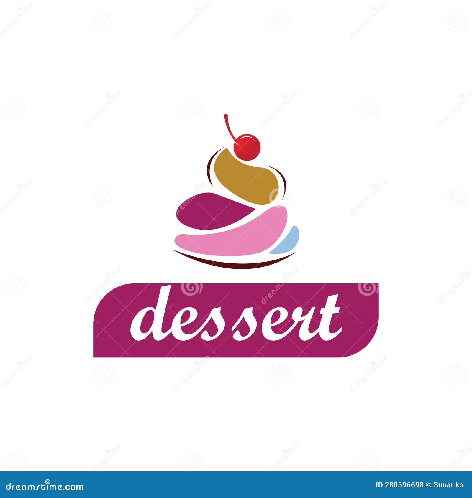 Dessert Logo Design Vector Icon Illustration Template Stock Vector ...