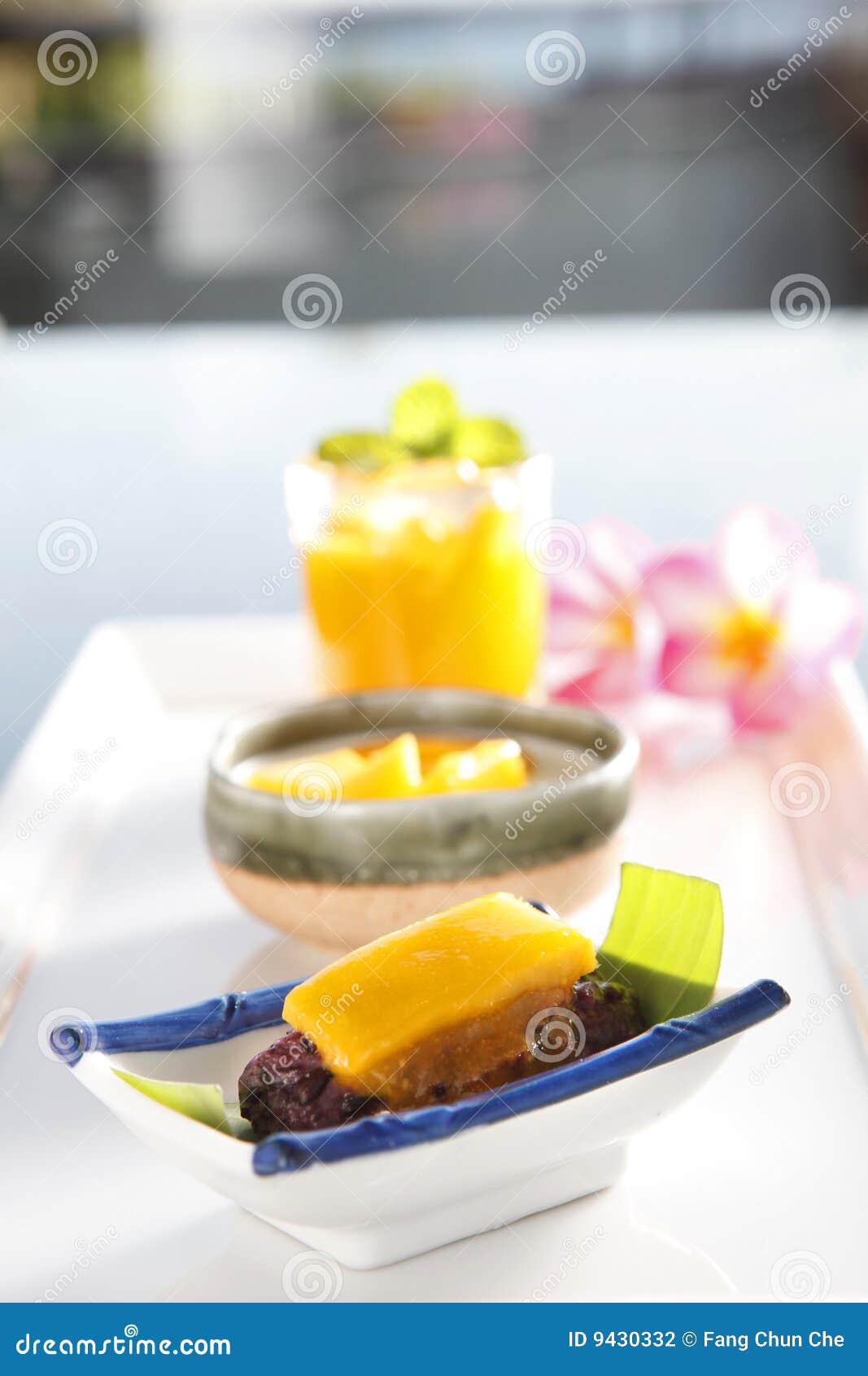 Dessert with mango flavor stock photo. Image of dessert - 9430332