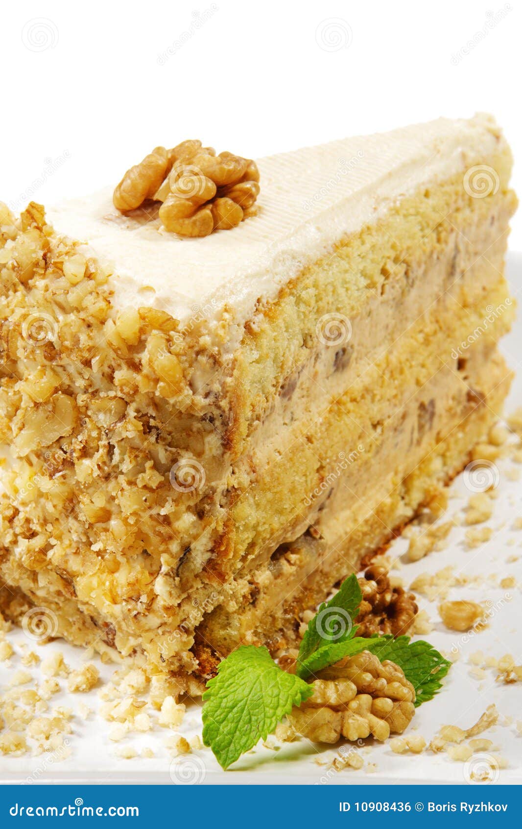 Dessert - Nuts Cheesecake stock photo. Image of people - 10908436