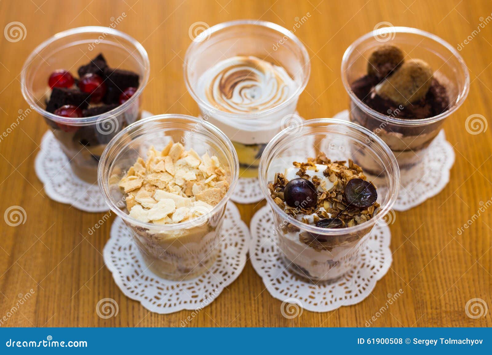 Dessert in plastic cup stock photo. Image of mixed, juicy - 61900508