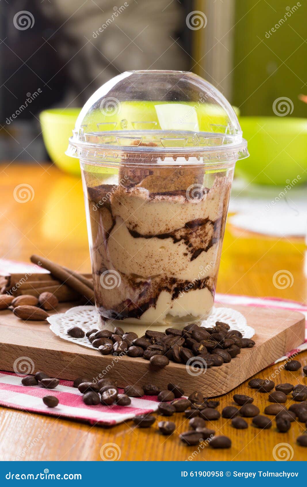 Dessert in plastic cup stock photo. Image of delicious - 61900958