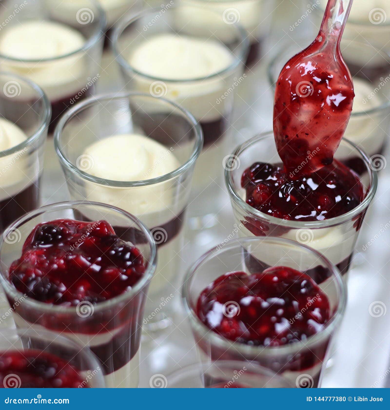 Dessert Preparation in Kitchen Stock Photo - Image of decoration ...