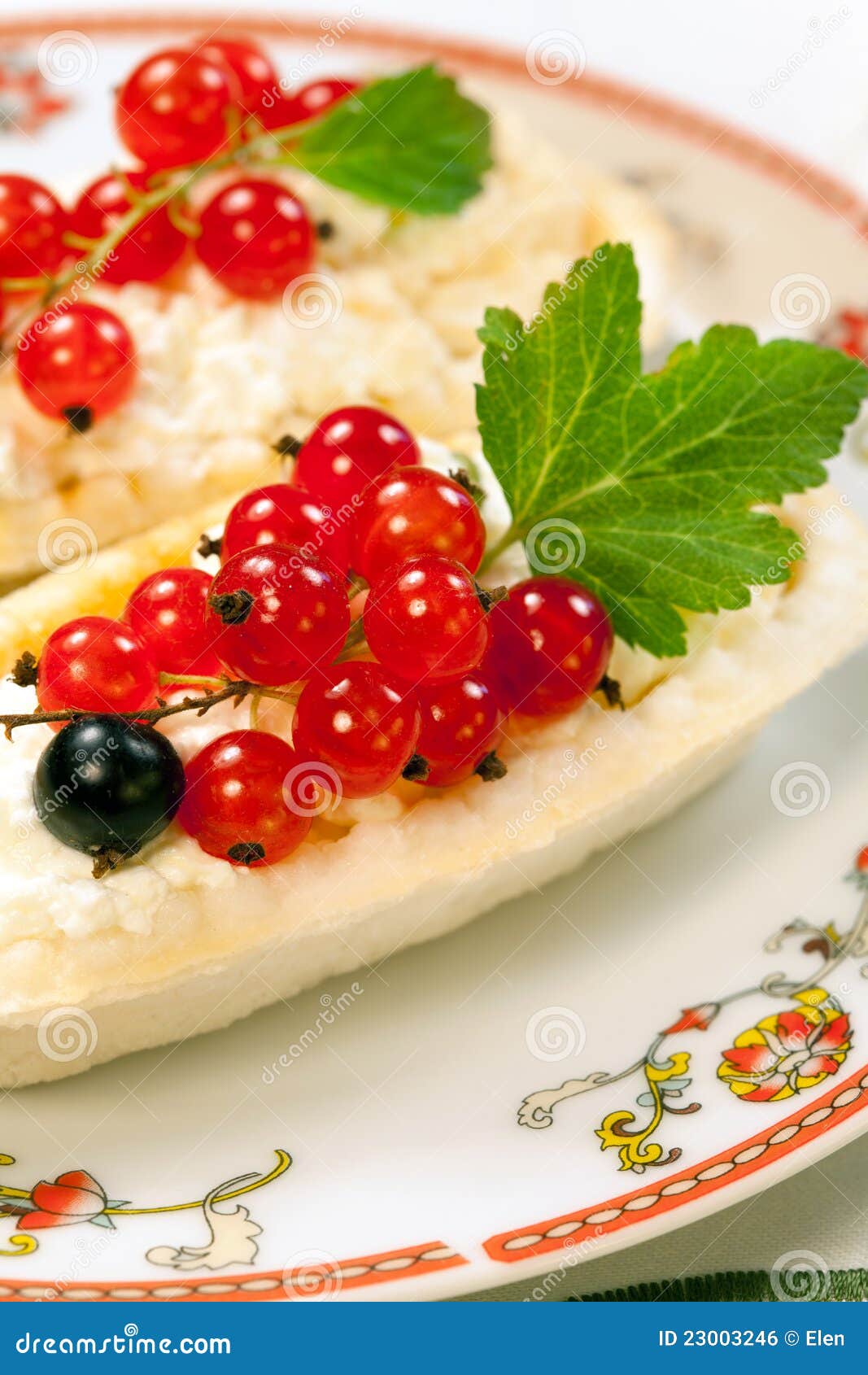 Dessert with Red currant stock photo. Image of berries - 23003246