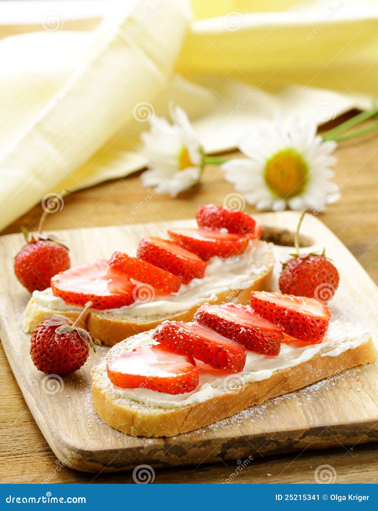 Dessert Sandwiches with Strawberry Stock Image - Image of slice ...