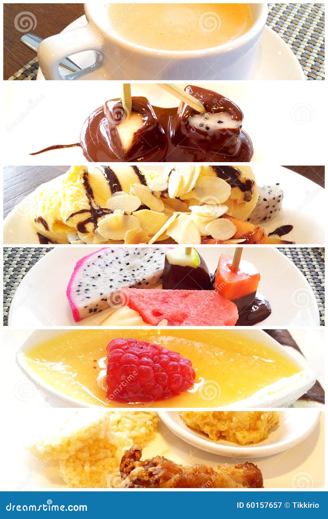 Dessert set in restaurants stock image. Image of restaurants - 60157657