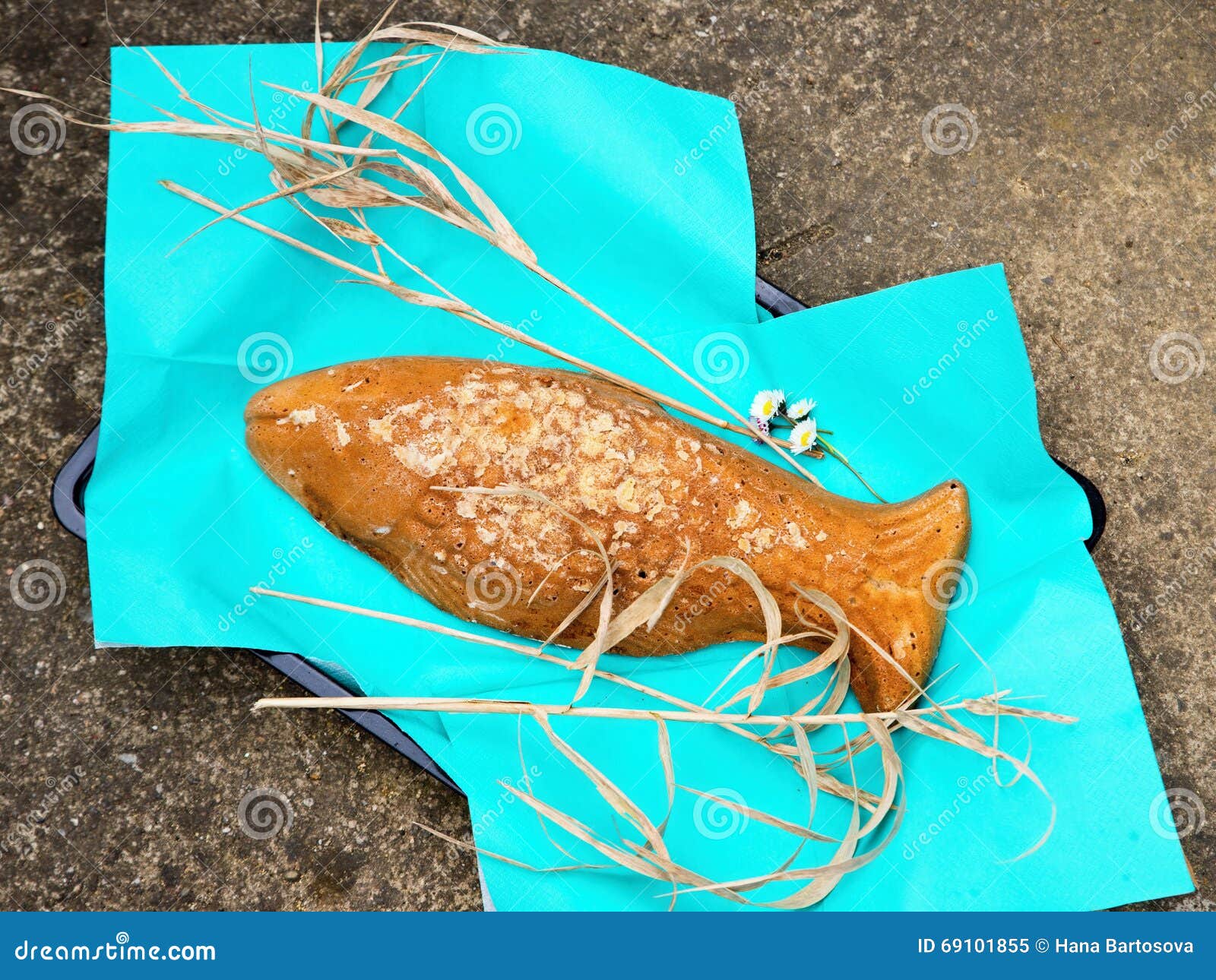 Dessert in shape of fish stock image. Image of dish, cook - 69101855