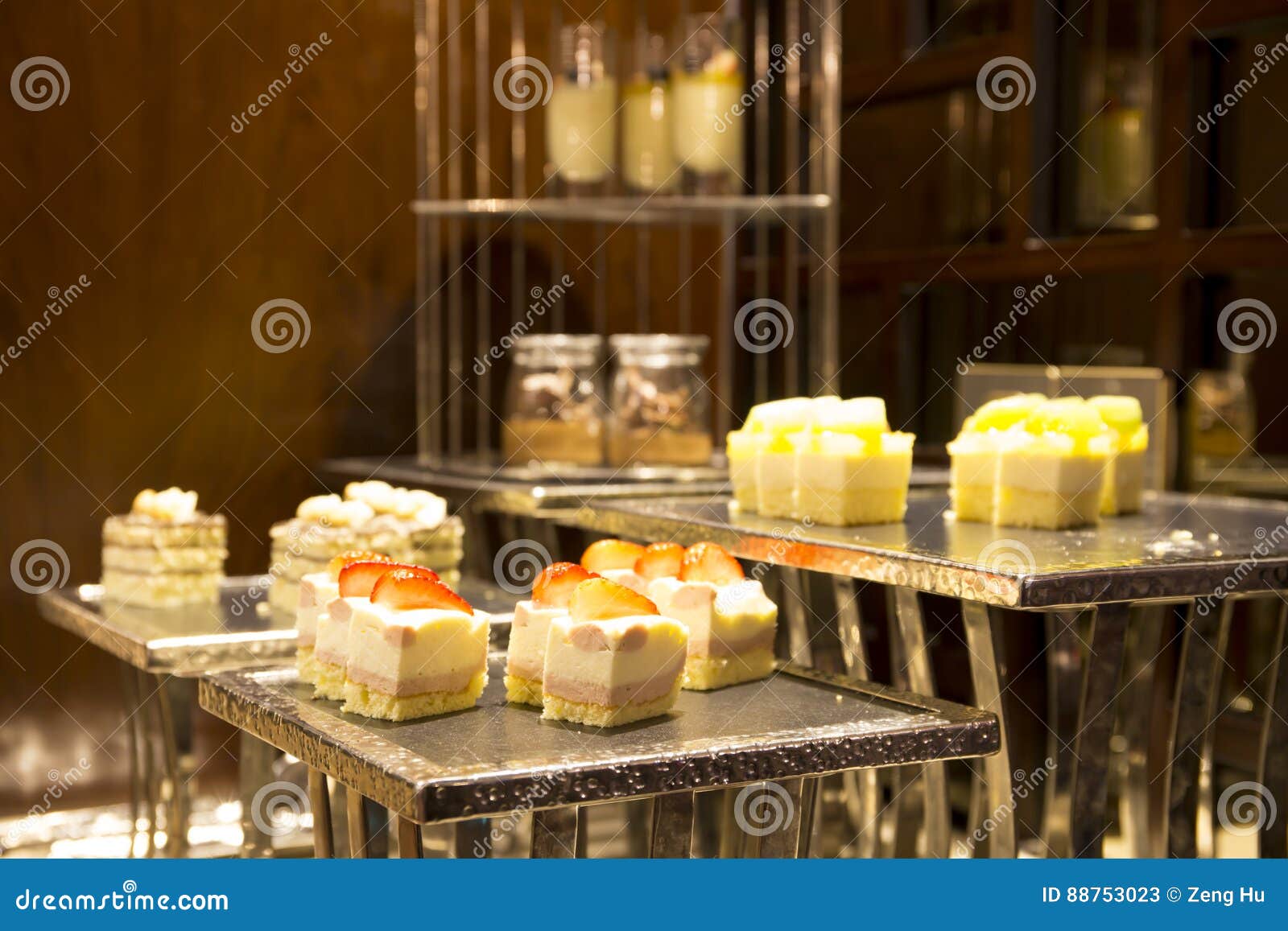 Dessert,snacks at a Buffet Bar Stock Image - Image of holiday, fruit ...