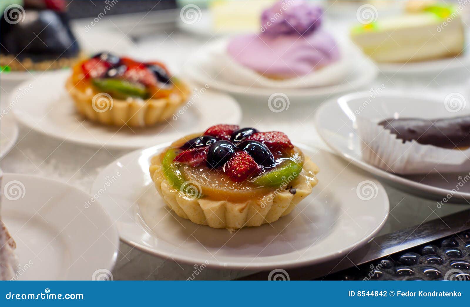 Dessert Sweets in Self Service Restaurant Stock Photo - Image of snack ...