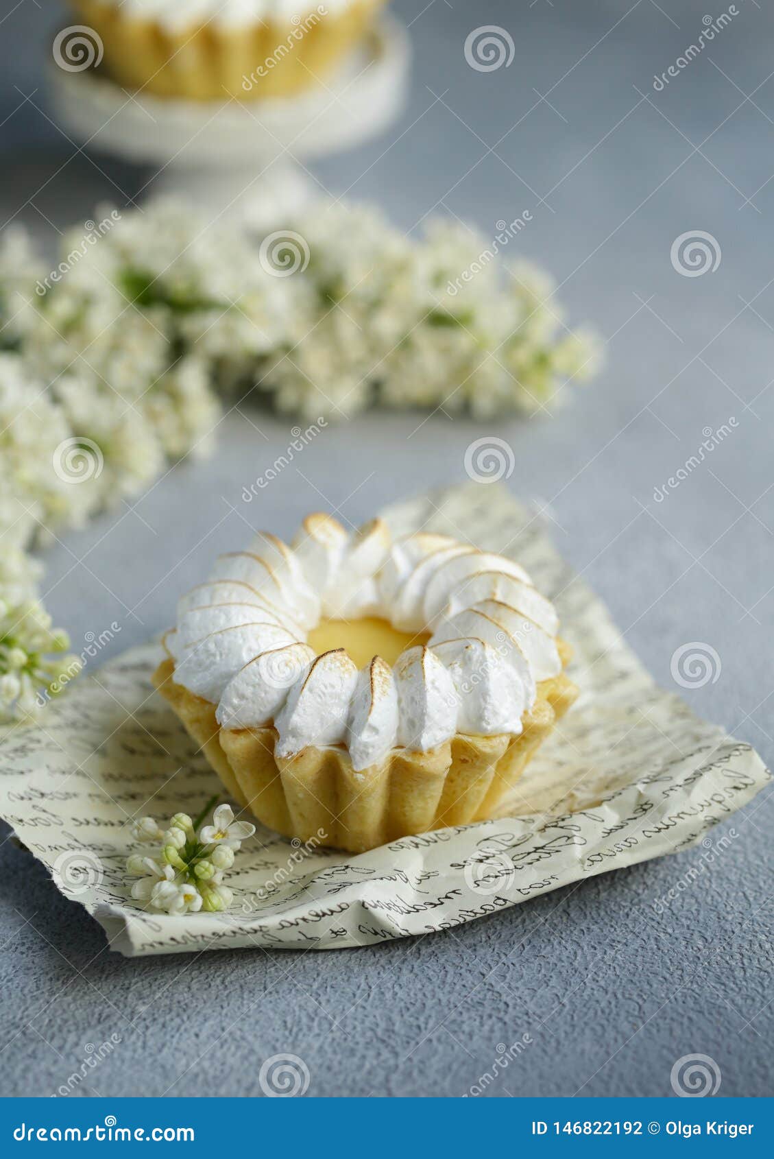 Tartlets with lemon cream stock photo. Image of sweet - 146822192