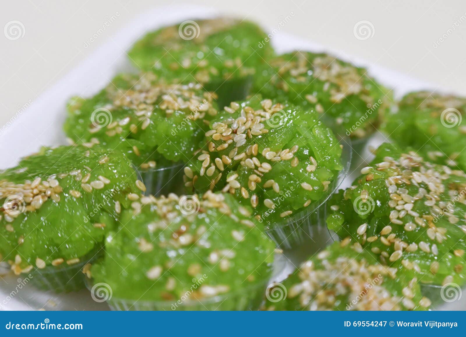 Dessert vert de riz image stock. Image du assaisonné - 69554247