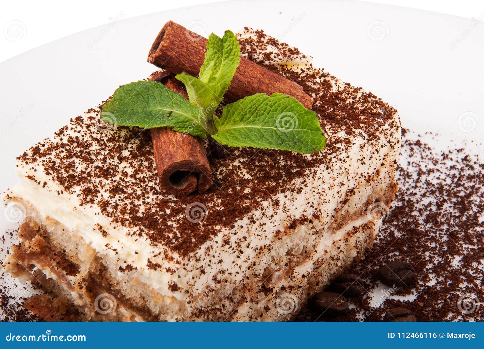 Dessert on a White Background Stock Photo - Image of baked, macro ...