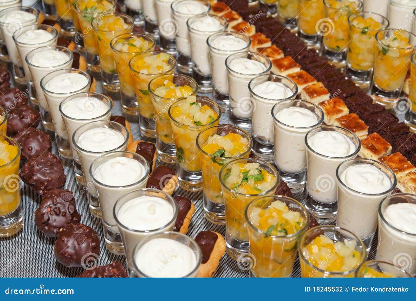 Desserts in Cocktail Glasses Stock Photo - Image of cuisine, dining ...