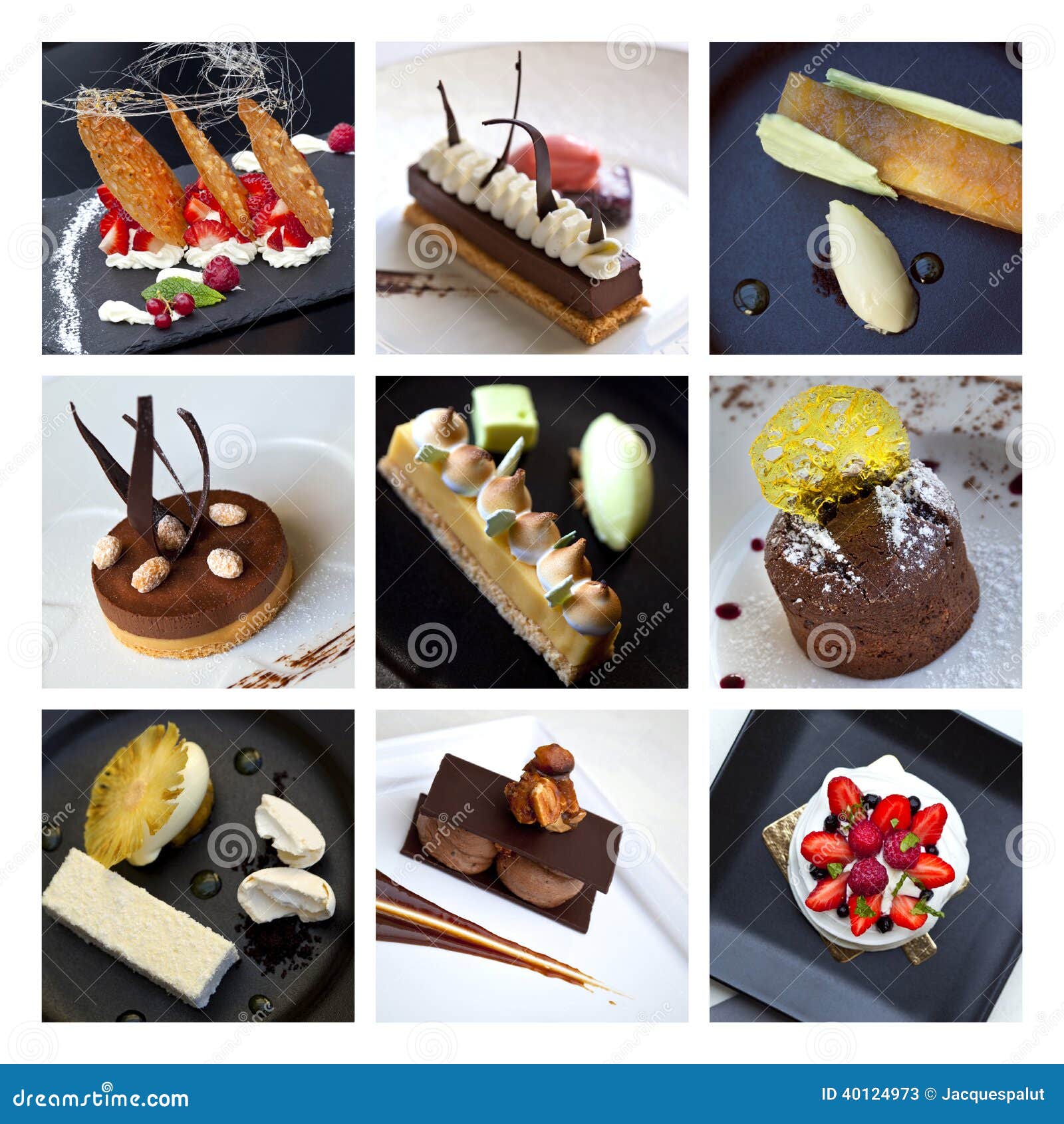 Desserts stock image. Image of collage, gastronomy, cuisine - 40124973