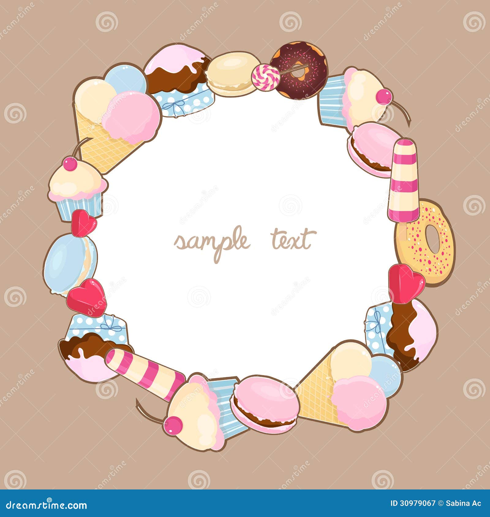 Desserts Frame Royalty Free Stock Photography - Image: 30979067