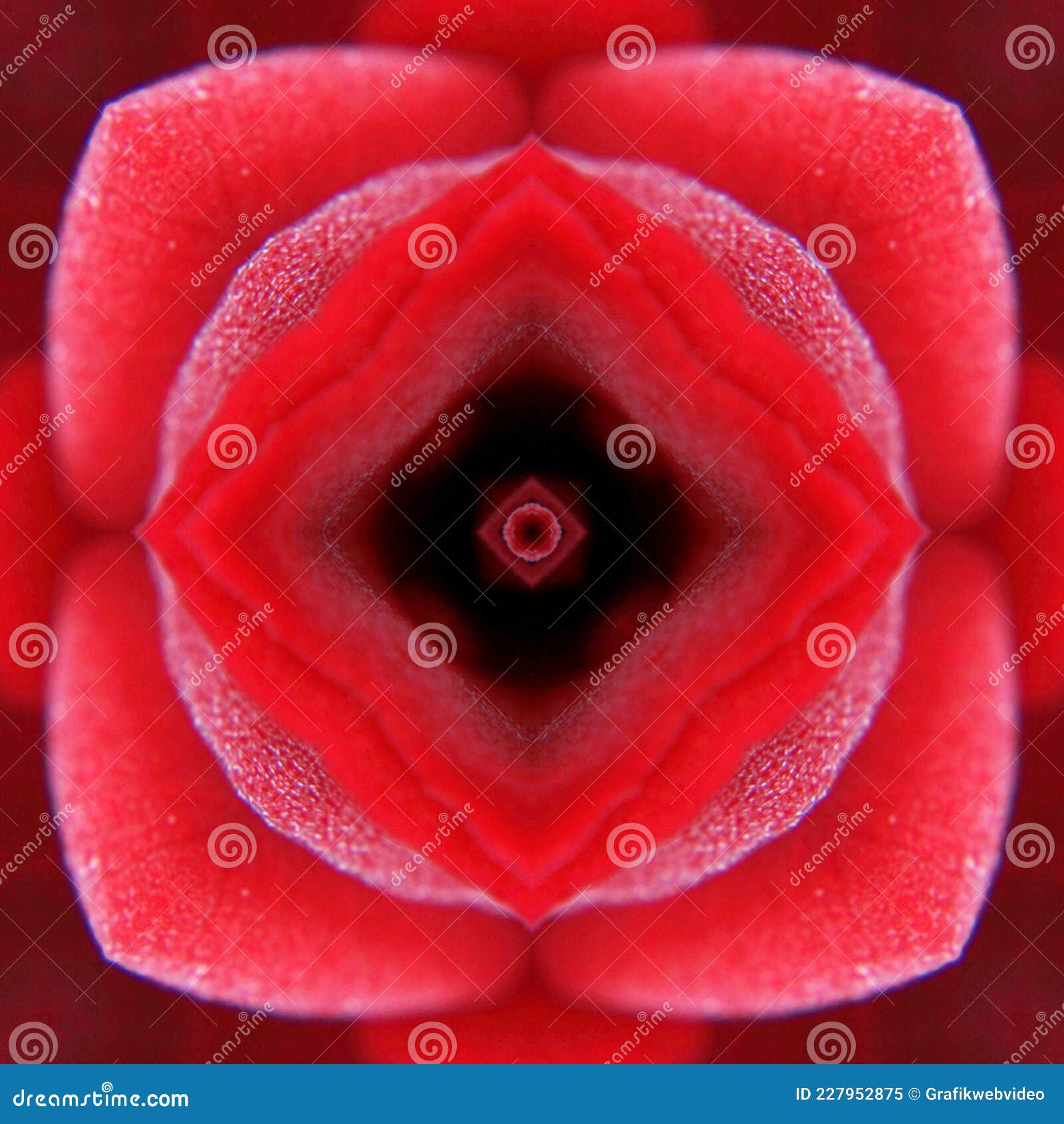 Dessin Abstrait De Fleurs Rouges 3d Illustrations Illustration Stock ...