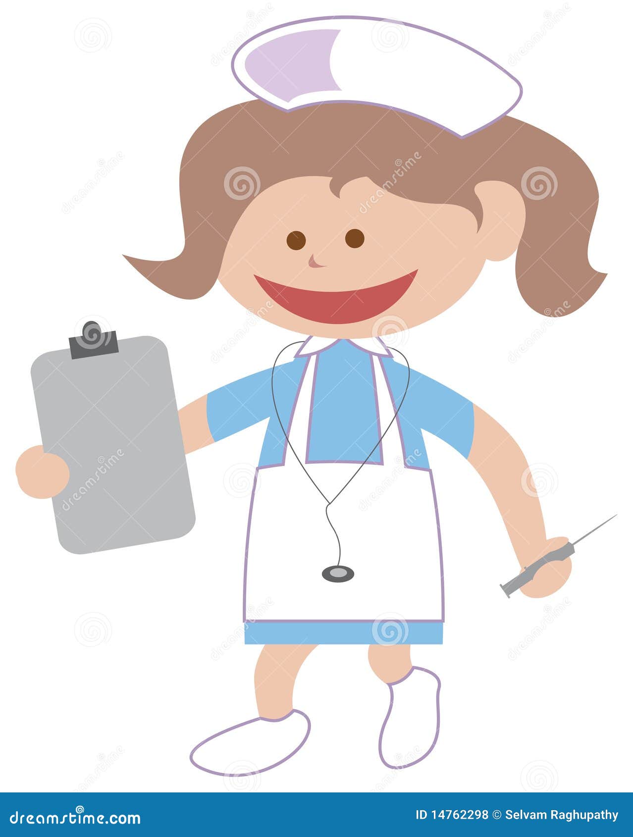 Dessin animé d'infirmière illustration de vecteur. Illustration du ...