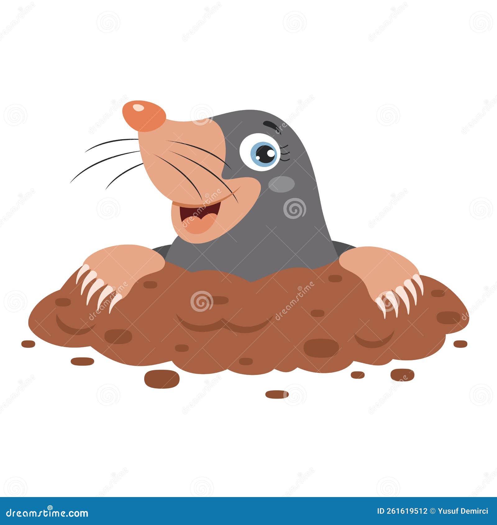 Dessin animé d'une taupe illustration stock. Illustration du caractère ...